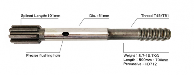 T51 Drill Shank Adapter 600mm